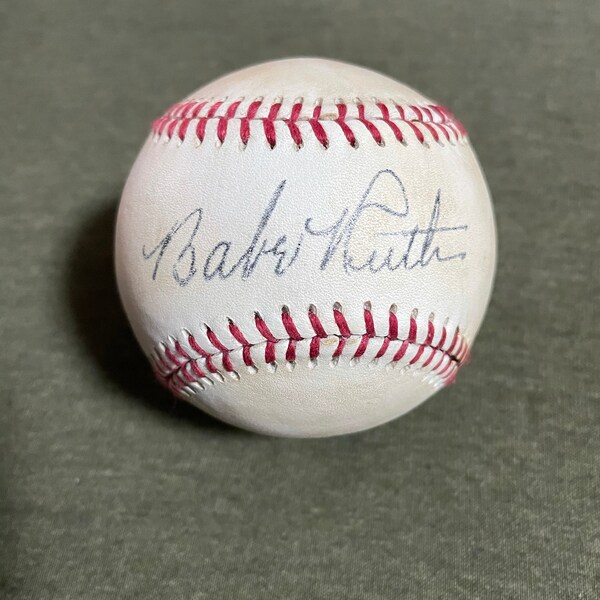 The Sandlot Babe Ruth Autographed 1930's Baseball. Licensed Replica ...
