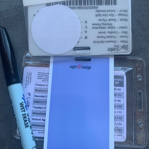 Pocket Sized Erasable Badge Accessory Mini Whiteboard Hangs With ID ...