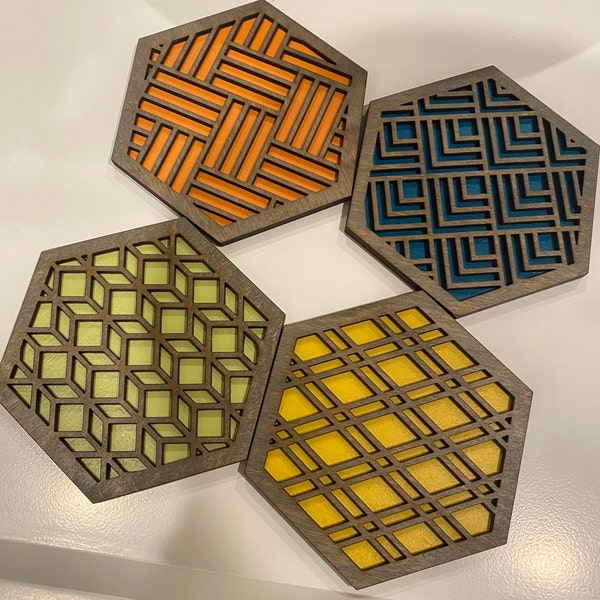 Design Your Own Coaster Set, Unique Modern Coaster, Colorful Coasters ...