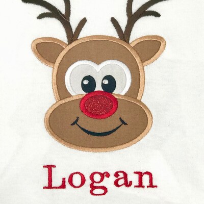 Rudolph Applique Design Rudolph Design Reindeer Design Christmas ...