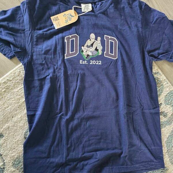 Custom Embroidered Dad Portrait Shirt – Personalized Father's Day Gift ...