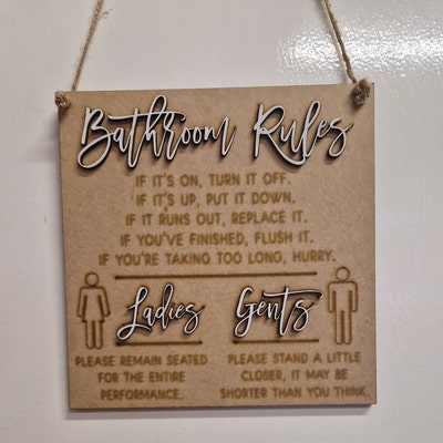 Bathrooms Rule Svg, Toilet Rules SVG, Restroom Sign Svg, Funny Bathroom ...