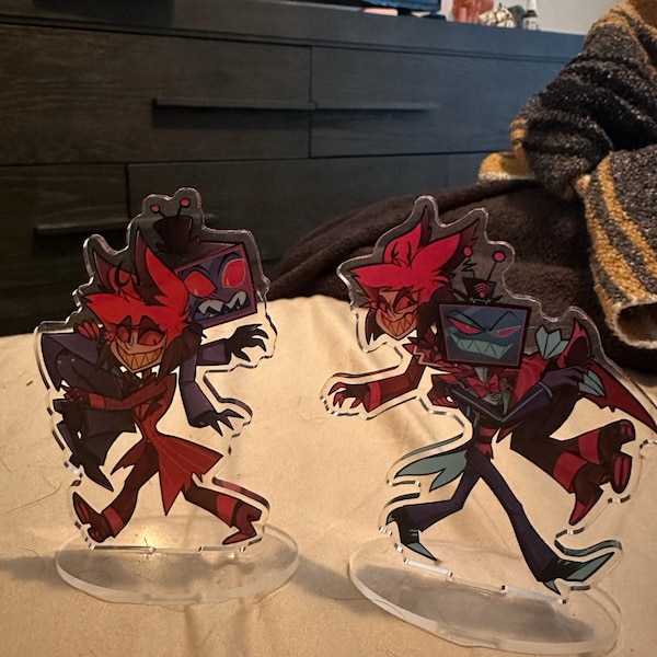 Hazbin Hotel Radiostatic Vox Alastor Acrylic Standee - Etsy