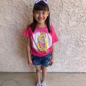All Princess Tshirt, Bleached Disney Princess Shirt, Kids Princesses ...