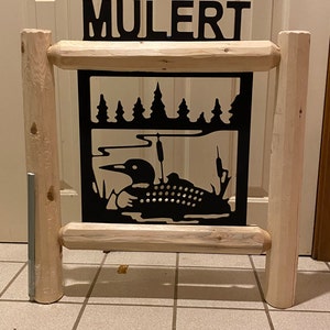 Log Cabin Outdoor Welcome Sign | Etsy