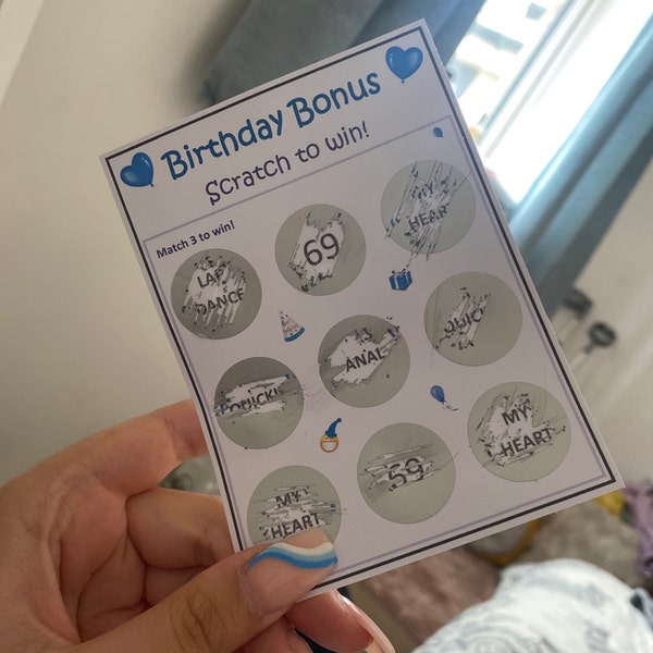 Thank You Gift, Scratch to Win Card, Custom Scratch Card, Scratch to ...