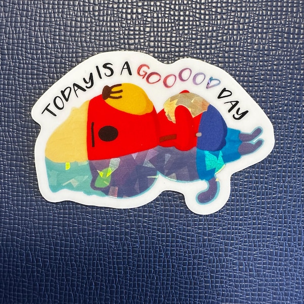 Holographic Pascal Good Day ACNH Sticker - Etsy