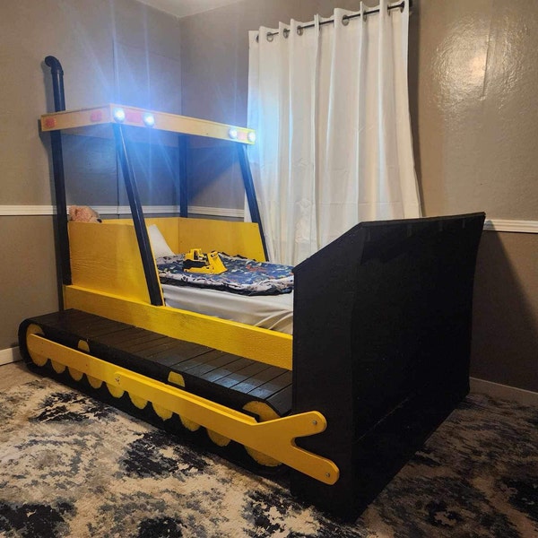 Twin Size Bulldozer Bed PLANS (plans Only), Create a Construction ...