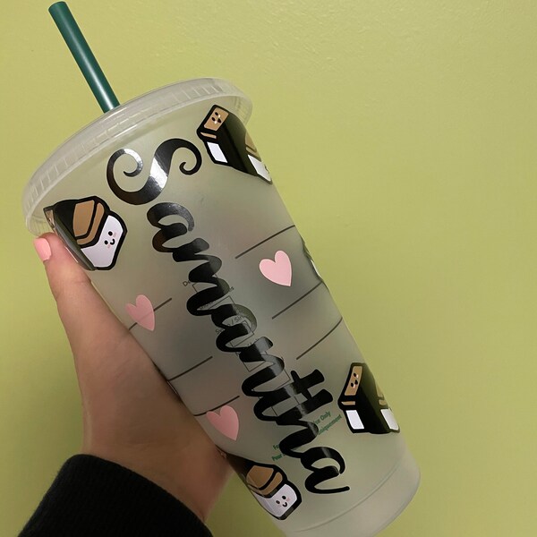 Hibiscus Custom Hibiscus 24oz Cold Cup, Flower Cup, Floral Cup ...