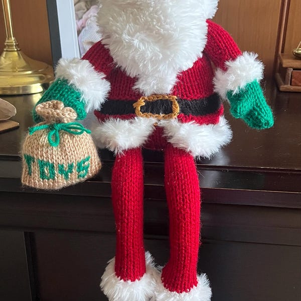 Knitting Pattern. PDF Digital Download. Santa Claus Shelf Sitter ...