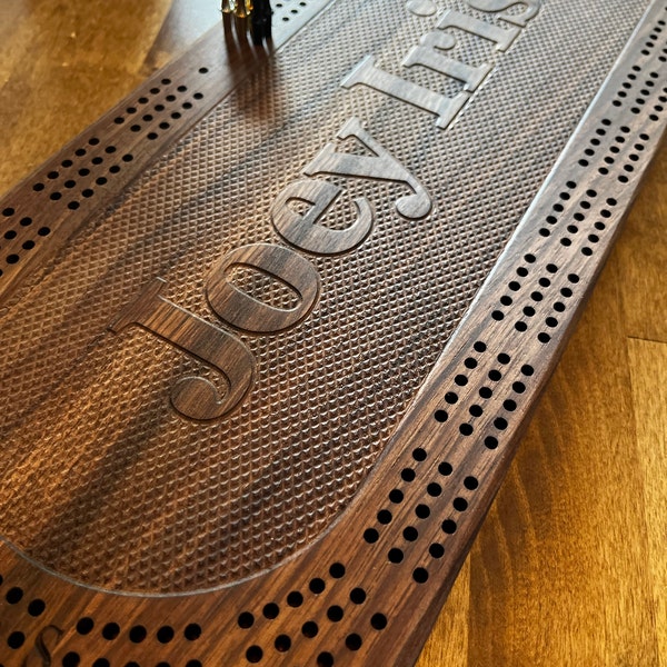 Personalized Cribbage Board: Handcrafted Card Game, Walnut, Cherry, or ...