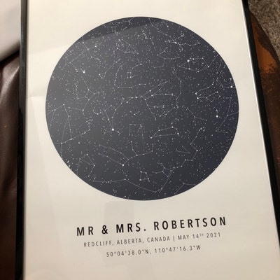 Star Map by Date, Custom Star Map, Constellation Map, Star Map Print ...