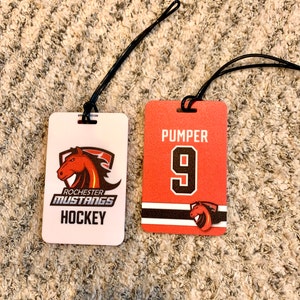 Customized Sport Bag Tag for Teams Single Sided or Double Sided 4 ...