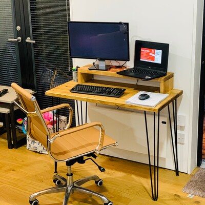 Rowlands Rustic Hand Built Monitor Shelf Stand - Etsy UK