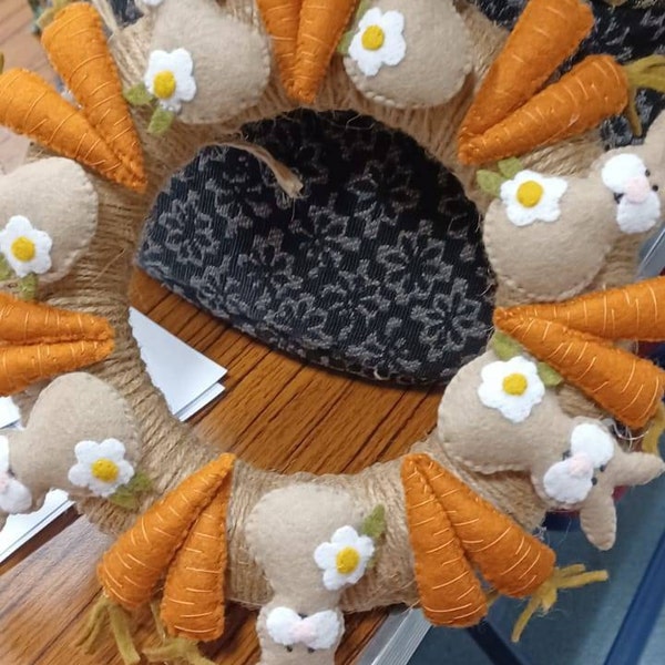 Carrot Club Wreath - PDF Felt Pattern - Instant Download - Etsy