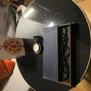 Necklace Erzurum Oltu Stone Jet Stone 925 Sterling Silver Edges ...