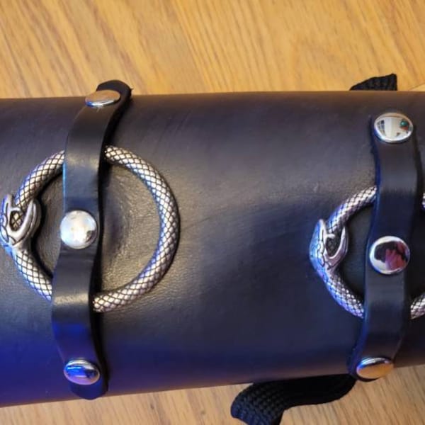Leather Ring Bracers: Women's Forearm Armor, Customizable Colors - Etsy