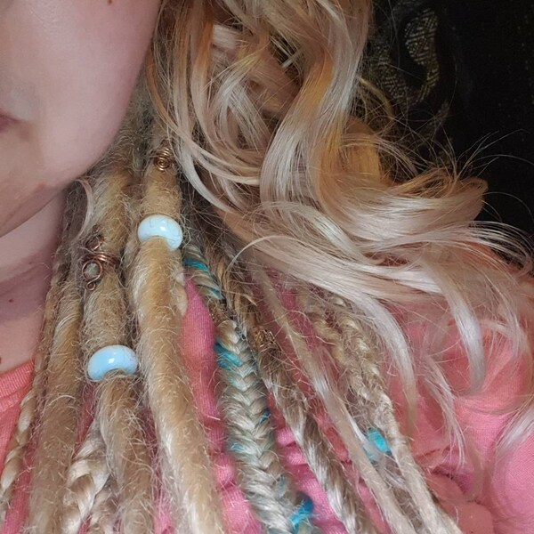 Feather Dreadlock Accessory, Dread Bead, Loc Jewelry, Gold Dread ...