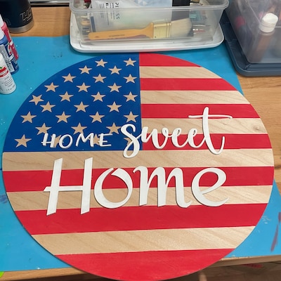 Round US Flag Svg, Circle American Flag Vector Cut File Silhouette ...