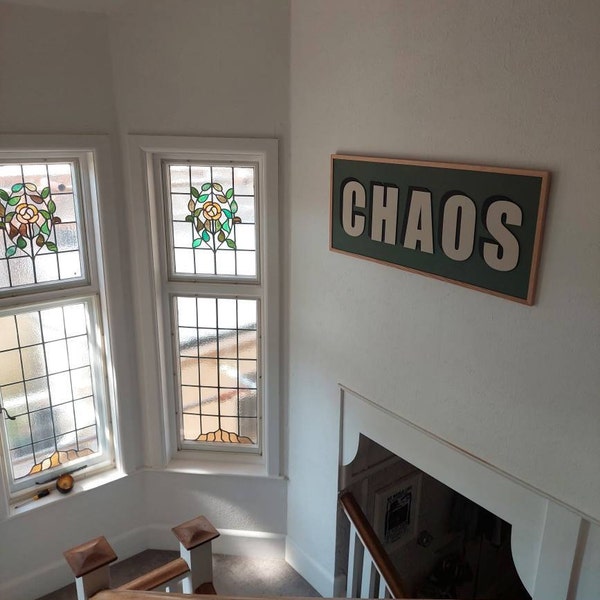 Bespoke Large Painted Wooden Sign - Drop Shadow - Etsy UK