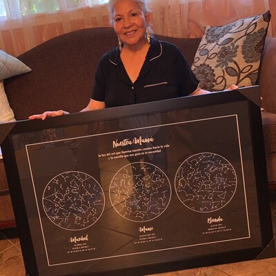 Star Map Constellation Trio 3 Star Map Print Star Map Personalized Star ...