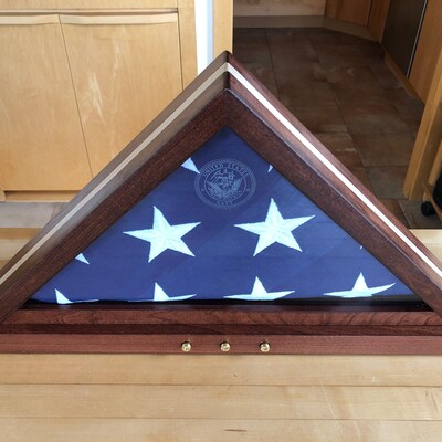 Memorial Flag Display Case W/ Embedded Shell Casings: Maple Inlay - Etsy