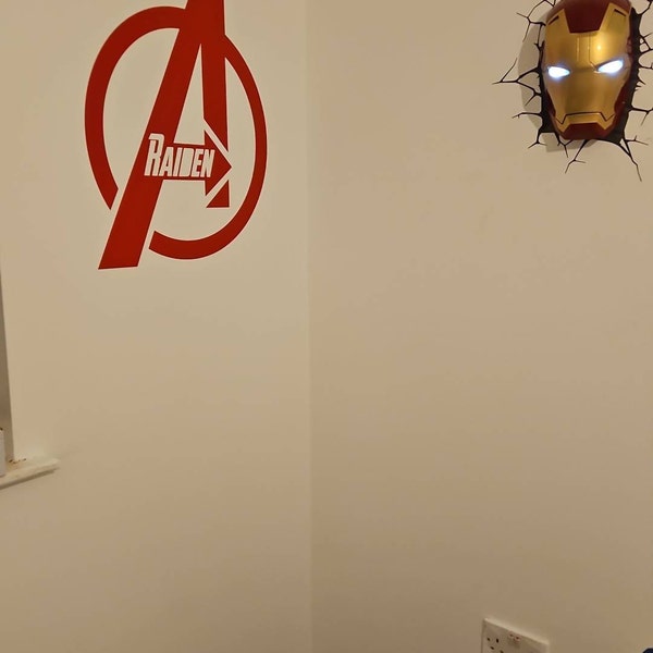 Personalised Avengers Superhero Inspired Kids Name Wall Vinyl Decal ...