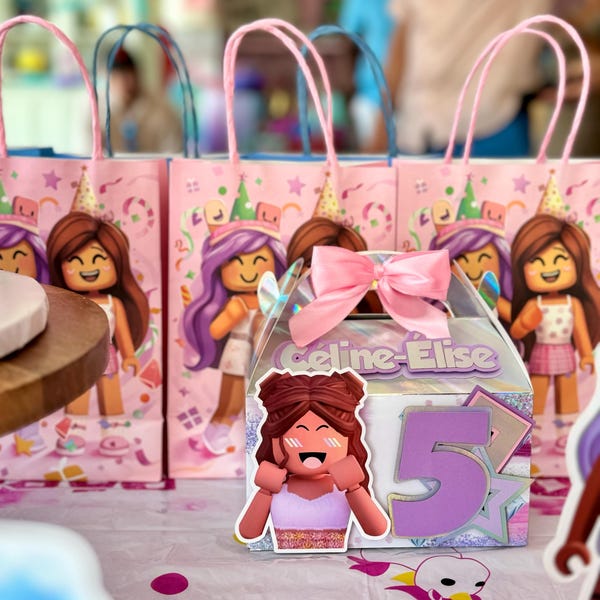 Roblox Girl Favor Box Roblox Favor Box, Girl Roblox Candy Box - Etsy