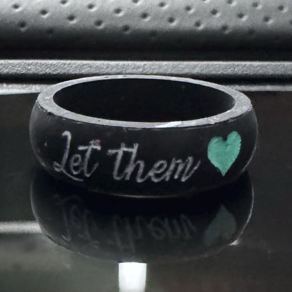 Personalized Engraved Silicone Ring 6MM Wide 1.65MM Thickness - Wedding ...