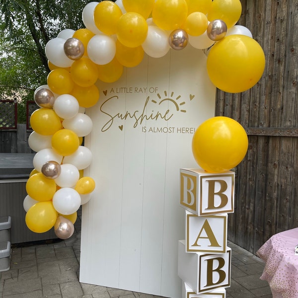 A Little Ray of Sunshine is Almost Here Decal for Baby Shower Balloon ...