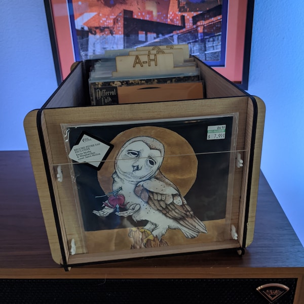 45 RPM Record Storage Box & Display Frame With Dividers - Etsy