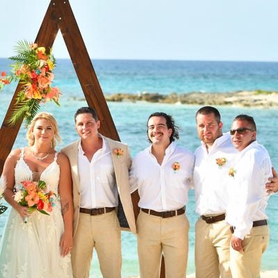 White Wedding Cake Topper With Bird of Paradise / Tropical White ...