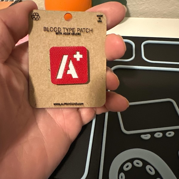 Mini Red and White Blood Type Tactical Patch - Etsy