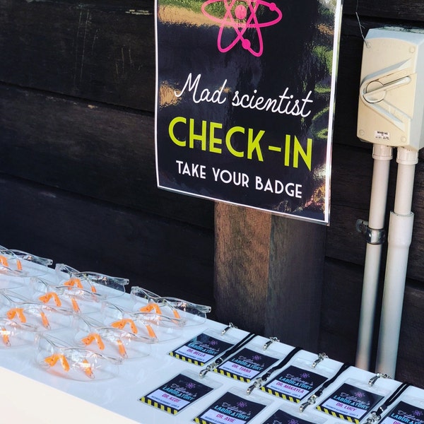 Science Party ID Badge - Scientist Badge - Science Lab Badge ...
