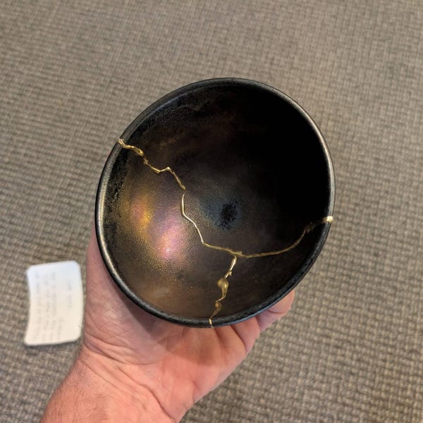 Kintsugi Gift Set, Kintsugi Cup, Kintsugi Wellness Cup, Matcha Tea Ceremony, Food Safe Kintsugi ...