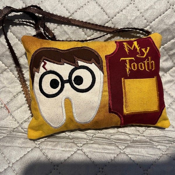 DIGITAL ITEM: 5x7 Wizard Boy Tooth Fairy Pillow ITH Embroidery Design ...