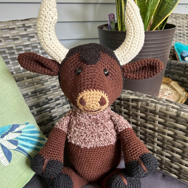 Amigurumi Crochet Pattern Water Buffalo PDF Tutorial: Bo the Water ...
