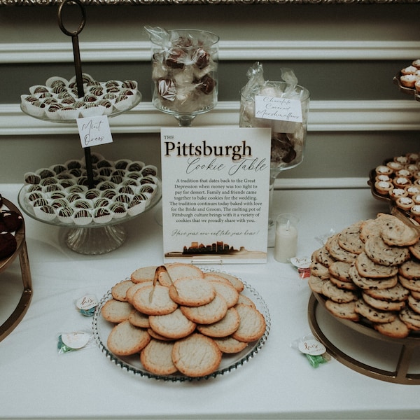 3D Mirror Pittsburgh Cookie Table Tradition Favors Clear Glass Look ...