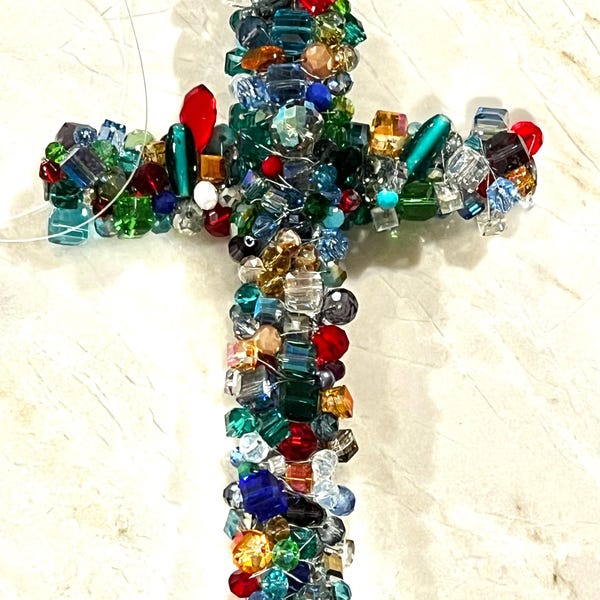Crystal Beaded Wall Cross , Nail Cross, Crucifix - Etsy