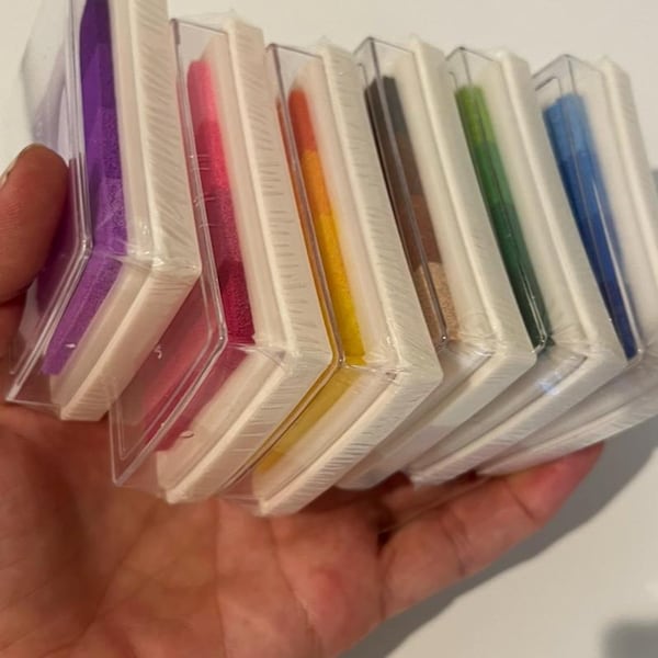 Ink Pad, Colorful Inkpad, Stamp Ink Pad, Rainbow Ink Pad, Multi- Color ...
