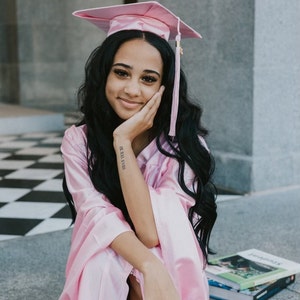 Kids Shiny Dark Green Graduation Cap W/ Tassel 2024 Date Drop Blank ...