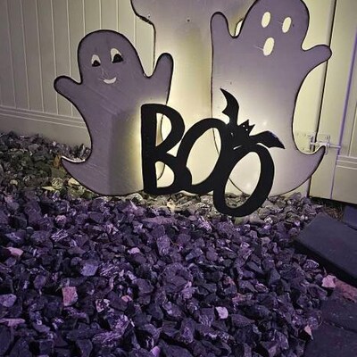 4ft Cute Ghost Trio With BOO Template When Made. Printable Trace & Cut ...