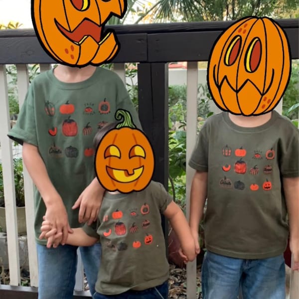 Kids Halloween Tshirt, Kids Pumpkin Tshirt, Graphic Tee, Youth Tee - Etsy