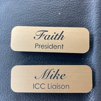 Customized Laser Engraved Name Badges With Pin or Magnetic - Etsy