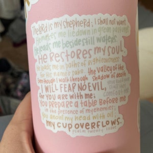 Psalm 23 Sticker Christian Stickers Religious Faith Decals - Etsy