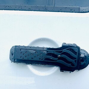 Handle Matters Black Flag on Red Door Handle for 2007-2018 - Etsy