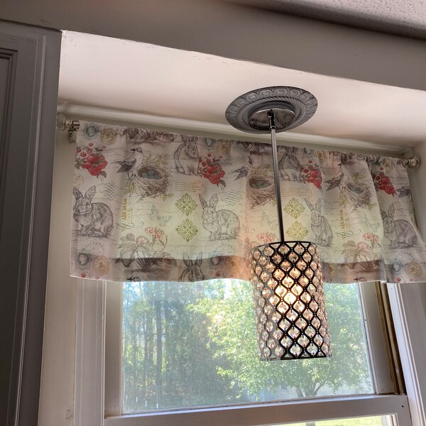 Nautical Coastal Beach Cottage Valance With, Lighthouse, Anchors ...