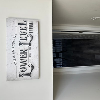 Lower Level Sign Family Game Room Sign for Basement Bar and Lounge ...