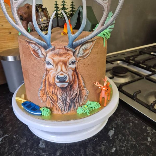 Stag Wafer Topper - Edible Cake Decorations - Birthday, Anniversary - Etsy