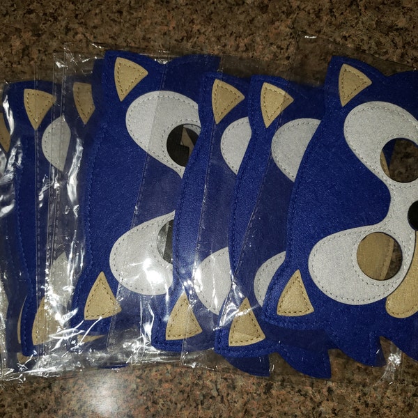 Personalized Sonic Felt Masks! Sonic Party Favors! Sonic Birthday Party ...